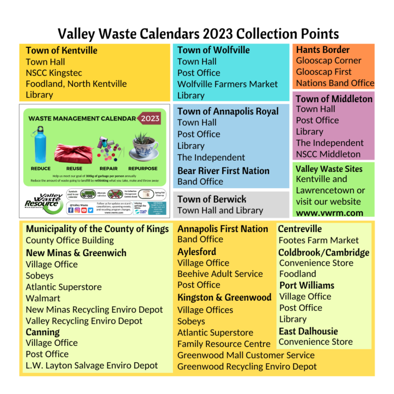 Calendar Collection Points - Valley Waste-Resource Management